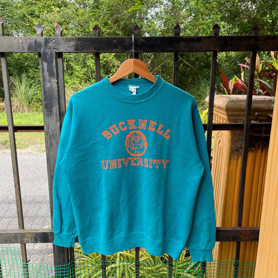Vintage 90s Bucknell University Big Logo Spellout NCAA Crewneck ...