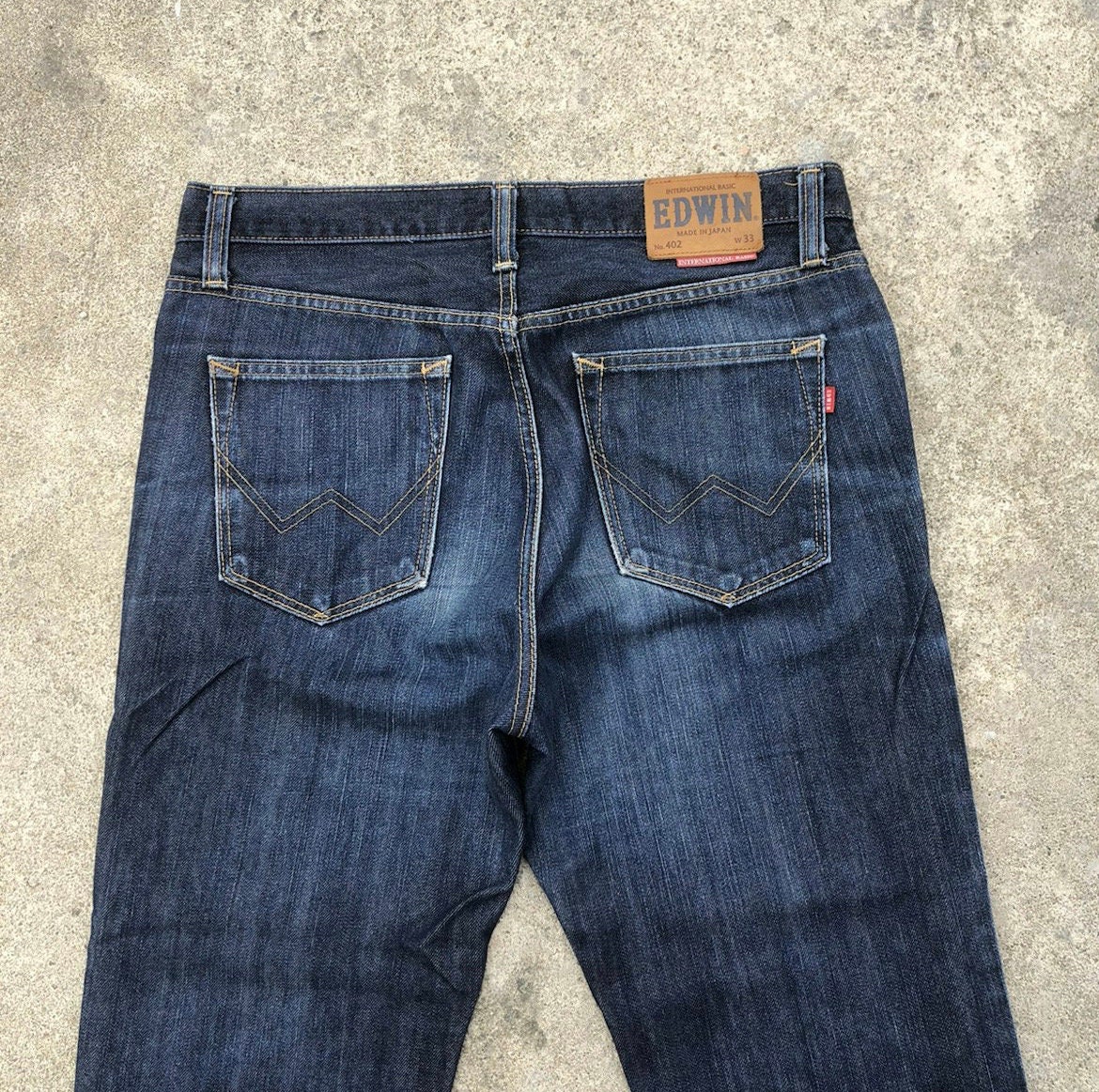 Vintage Edwin 402 Stoned Washed Ripped Distressed Denim Blue Washed Jeans Regular Jeans Size 34 ...