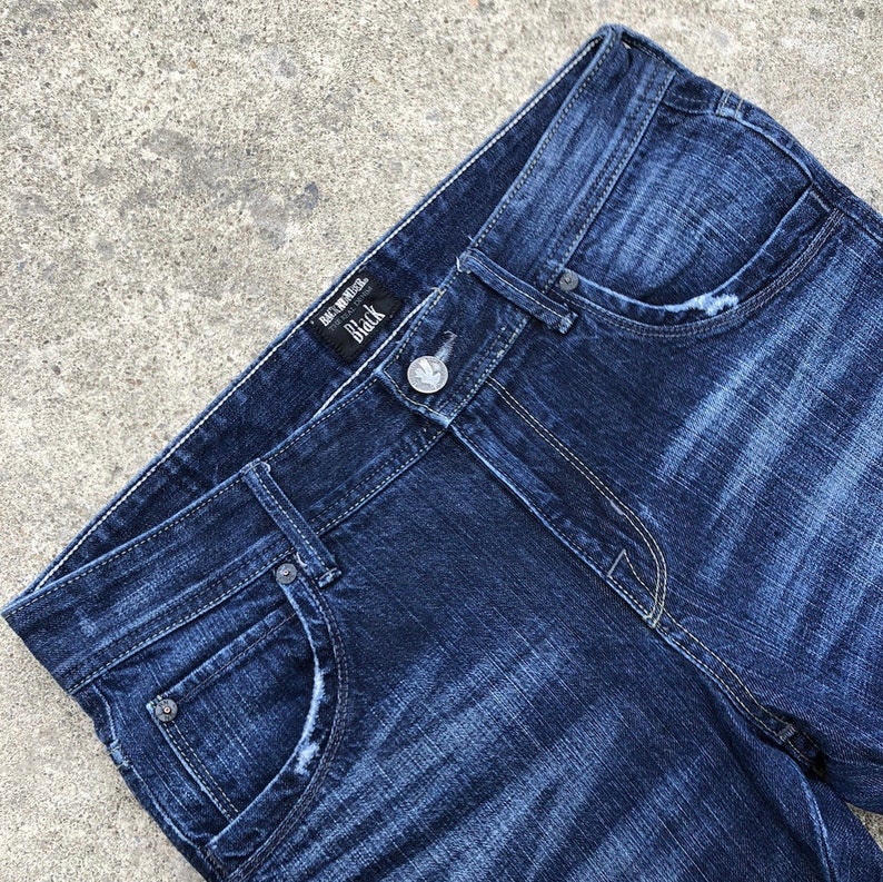 Vintage Back Number Black Tab Stoned Washed Ripped Distressed Curve ...