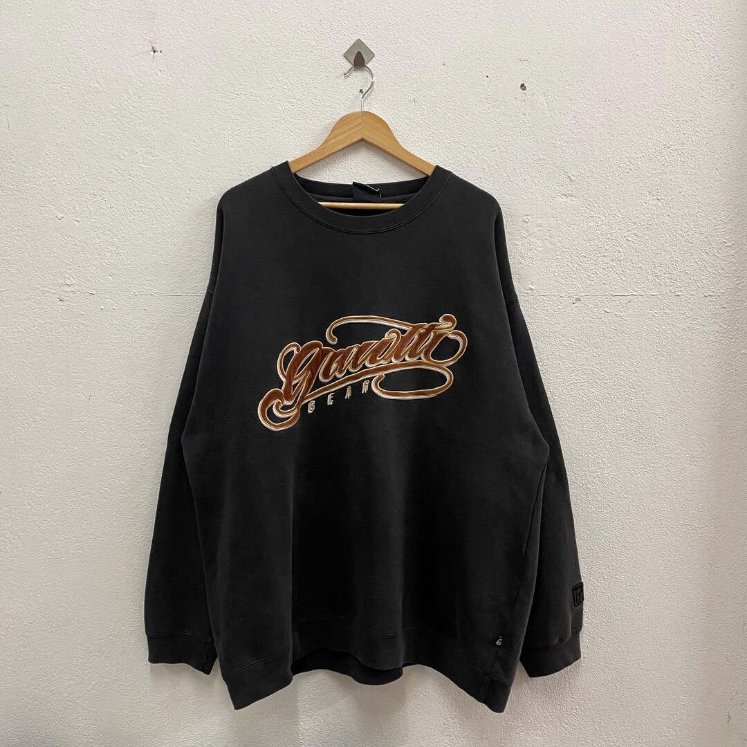 Vintage Gawtti Gear Embroidered Big Logo Spellout Crewneck Pullover ...
