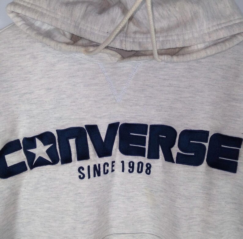 Vintage Converse Embroidered Big Spellou Pullover Jumper Hoodie Street ...