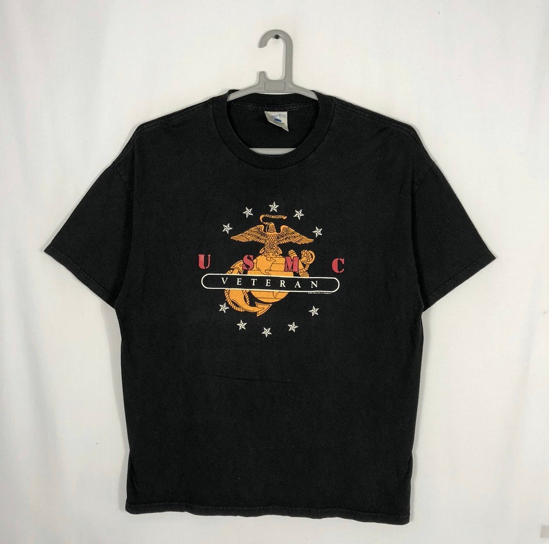 Vintage 2001 USMC Veteran Army Soldier Military Big Logo Promo Tee ...
