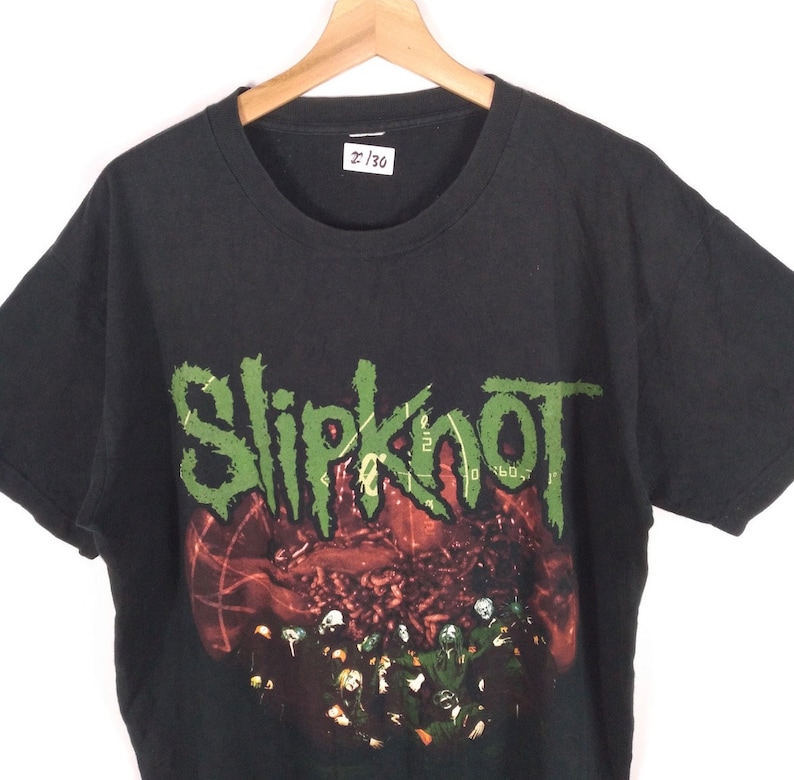 Vintage Slipknot NU Metal Band Heavy Metal Band Big Image Promo Tee ...
