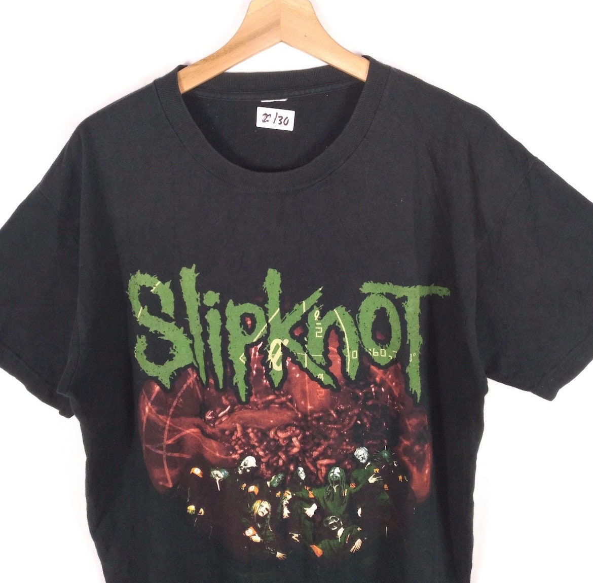 Vintage Slipknot NU Metal Band Heavy Metal Band Big Image Promo Tee ...