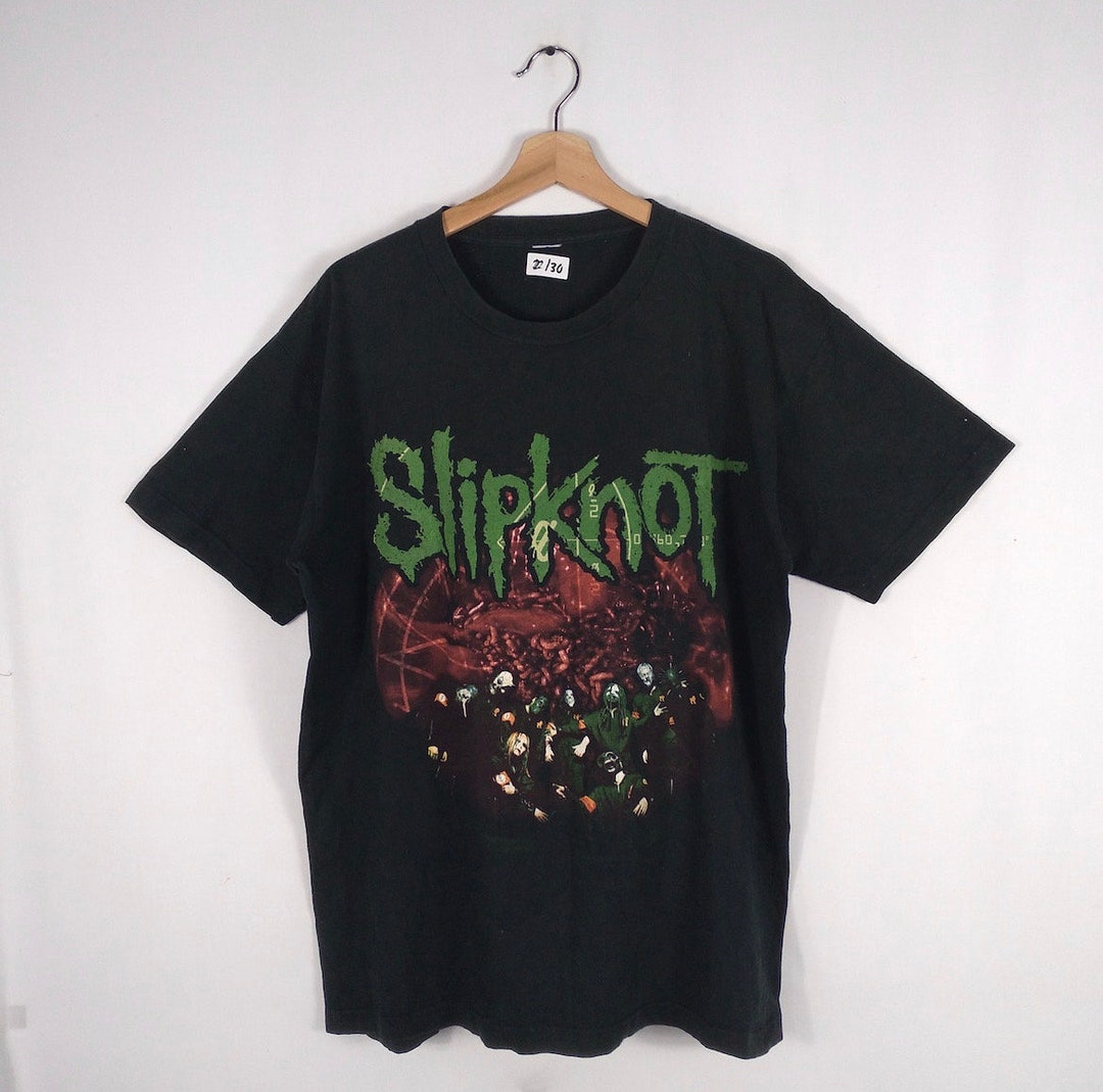 Vintage Slipknot NU Metal Band Heavy Metal Band Big Image Promo Tee ...