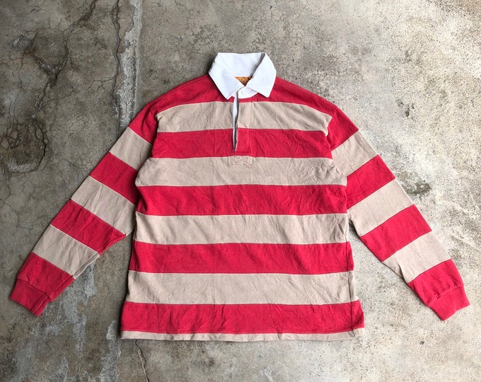 Vintage the Rugby U.S Naval Usa American Sports Stripes Longsleeves Tee ...