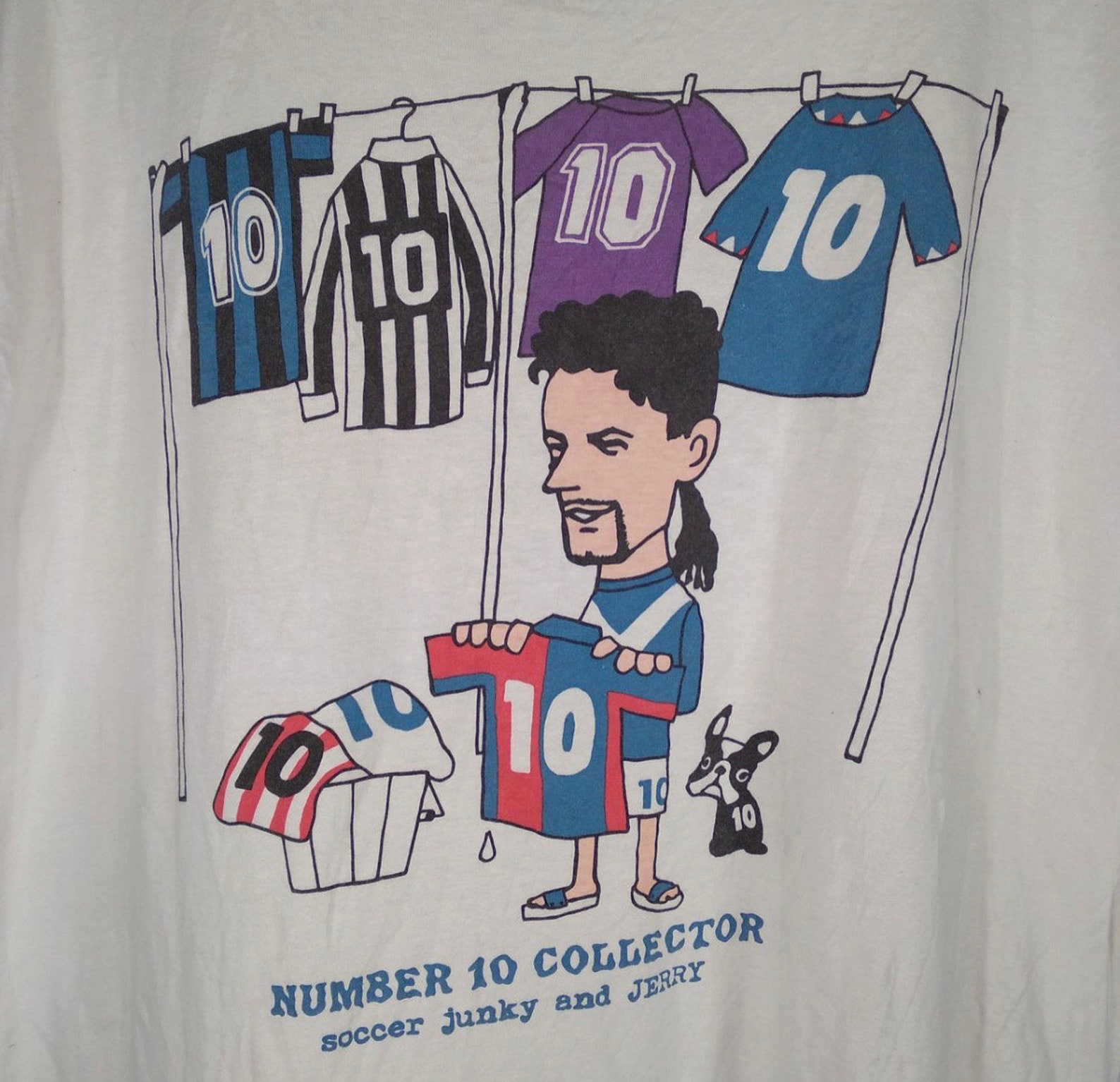 Vintage Roberto Baggio Iconic Footballer Number Ten Big Image White ...