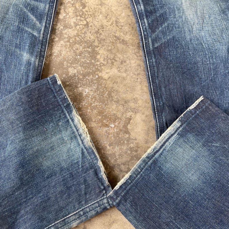 Vintage Lee Japan Made Stoned Washed Regular Straight Cut Distress ...