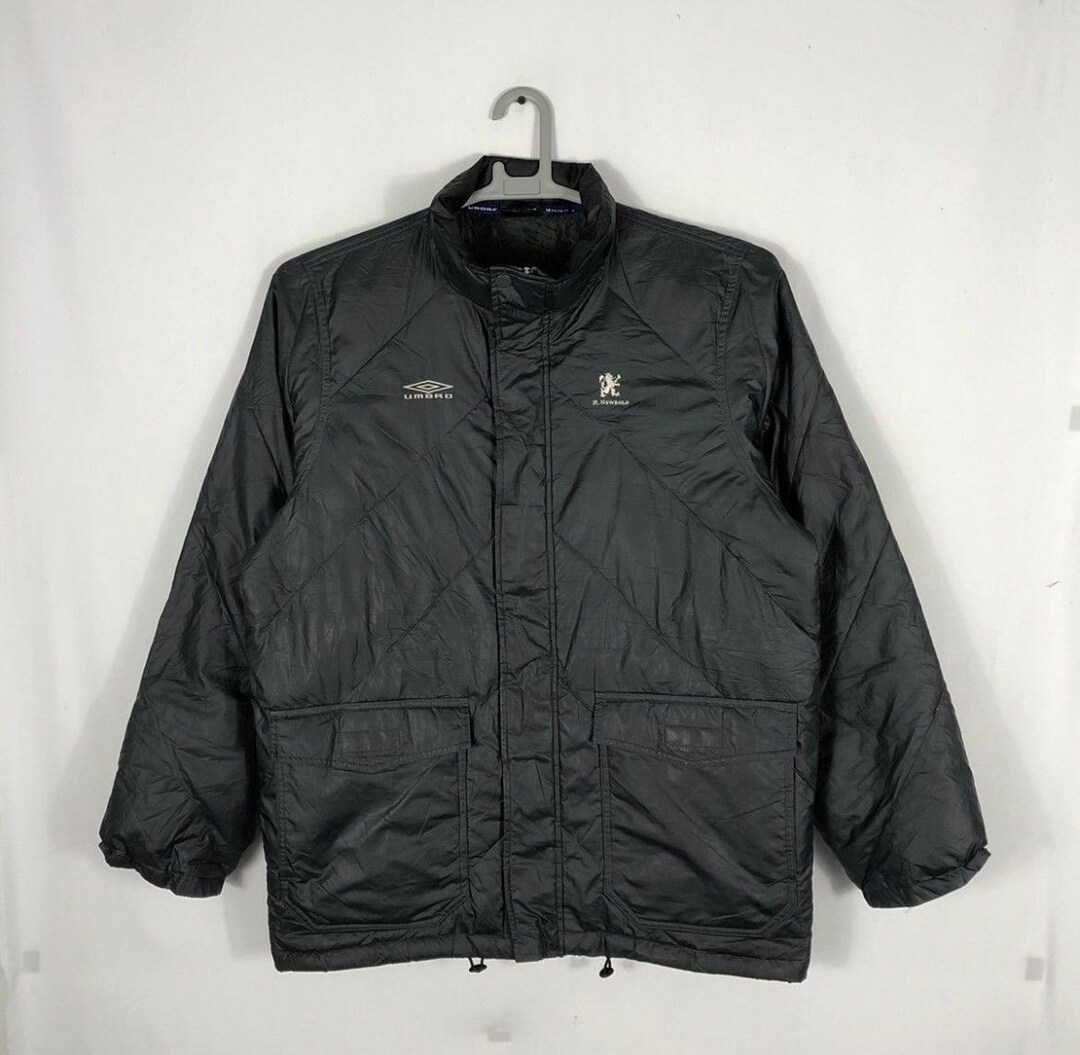 Vintage Umbro Mini Embroidered Logo Full Zipper Puffer Light Jacket ...