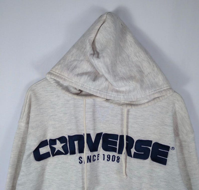 Vintage Converse Embroidered Big Spellou Pullover Jumper Hoodie Street ...