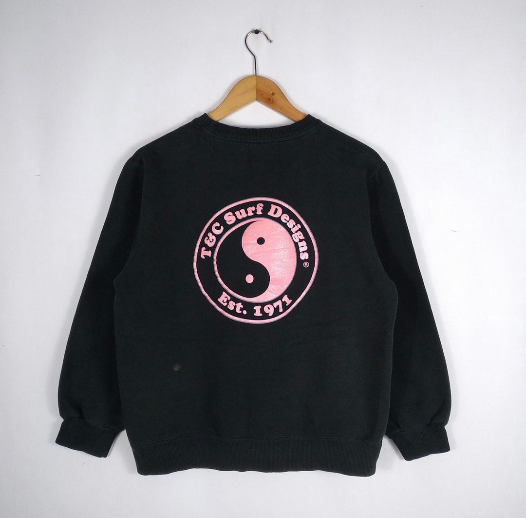 Vintage T&C Surf Big Logo Surf Styles Surfing Brand Crewneck Pullover ...