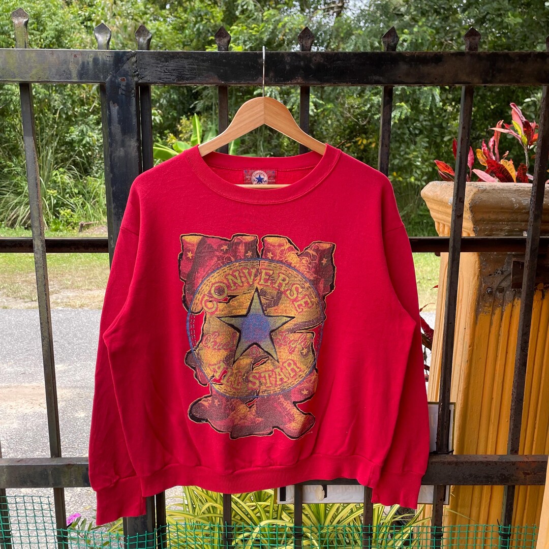 Vintage 1993 Converse Big Logo Spellout Converse Streetwear Crewneck ...