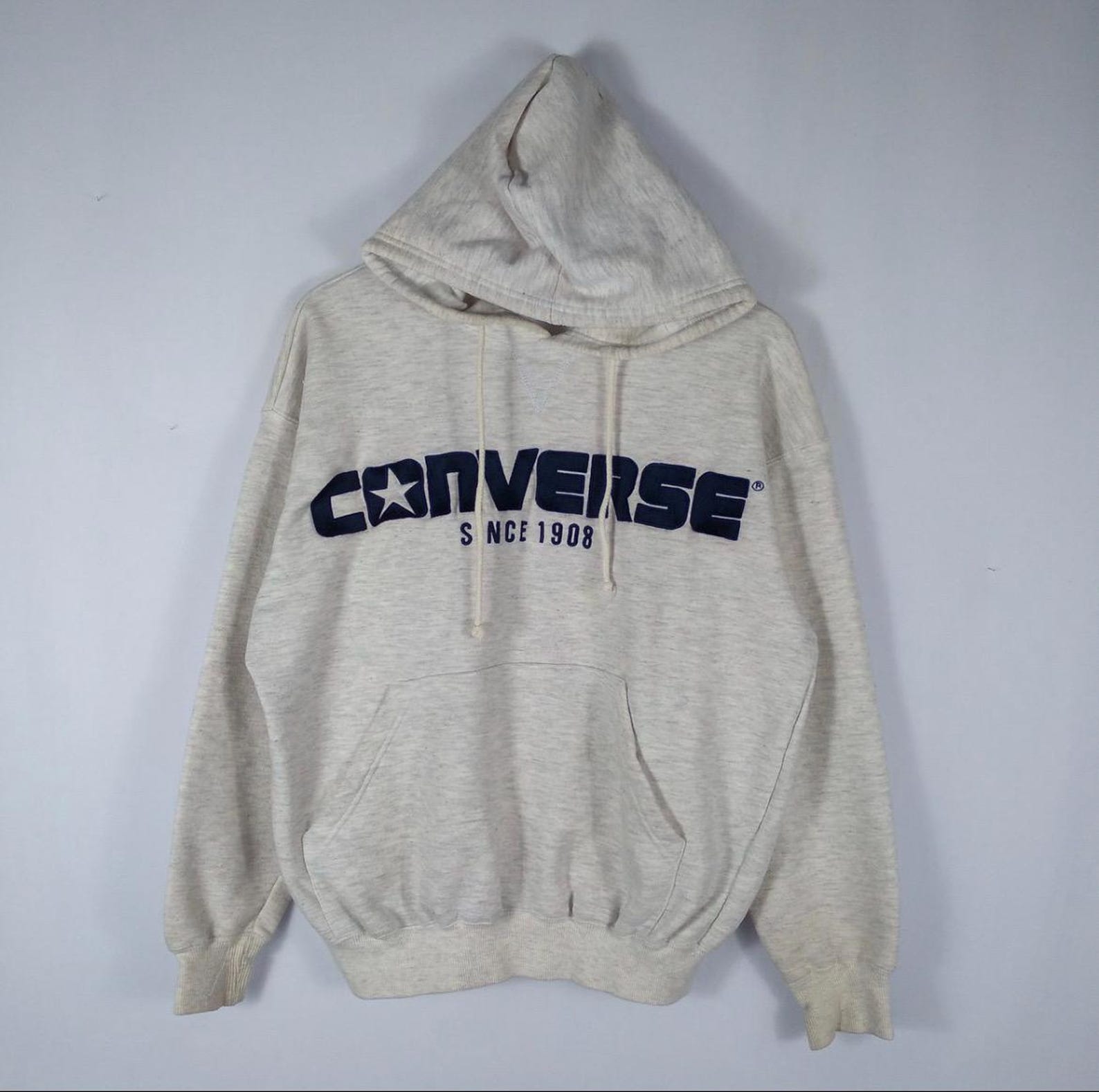 Vintage Converse Embroidered Big Spellou Pullover Jumper Hoodie Street ...