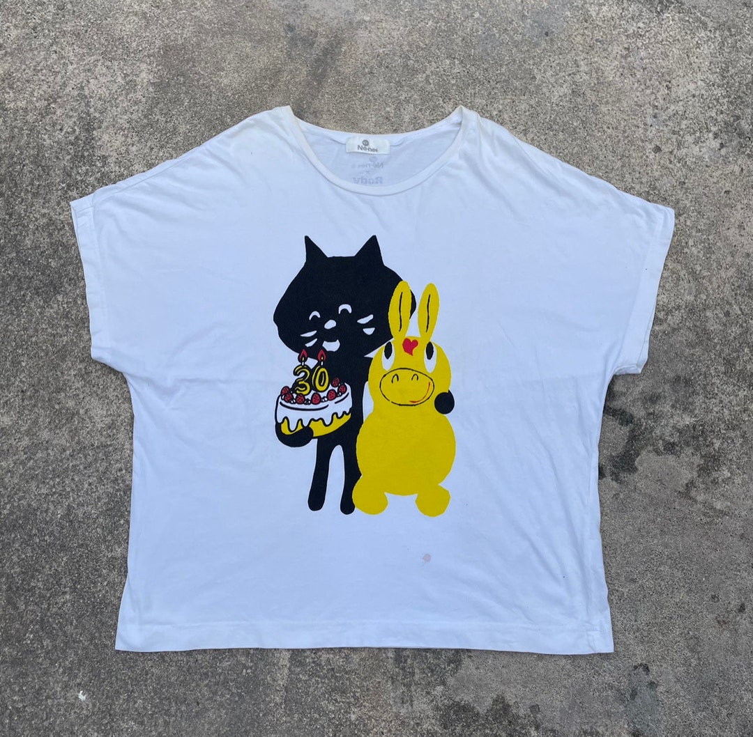 Ne-net by Issey Miyake Og Cat and Cartoon Big Logo Rody Baggy Styles ...