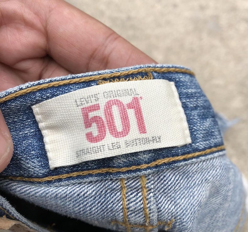 Vintage Levis 501 Stoned Washed Ripped Distress Denim Jeans Shorts ...