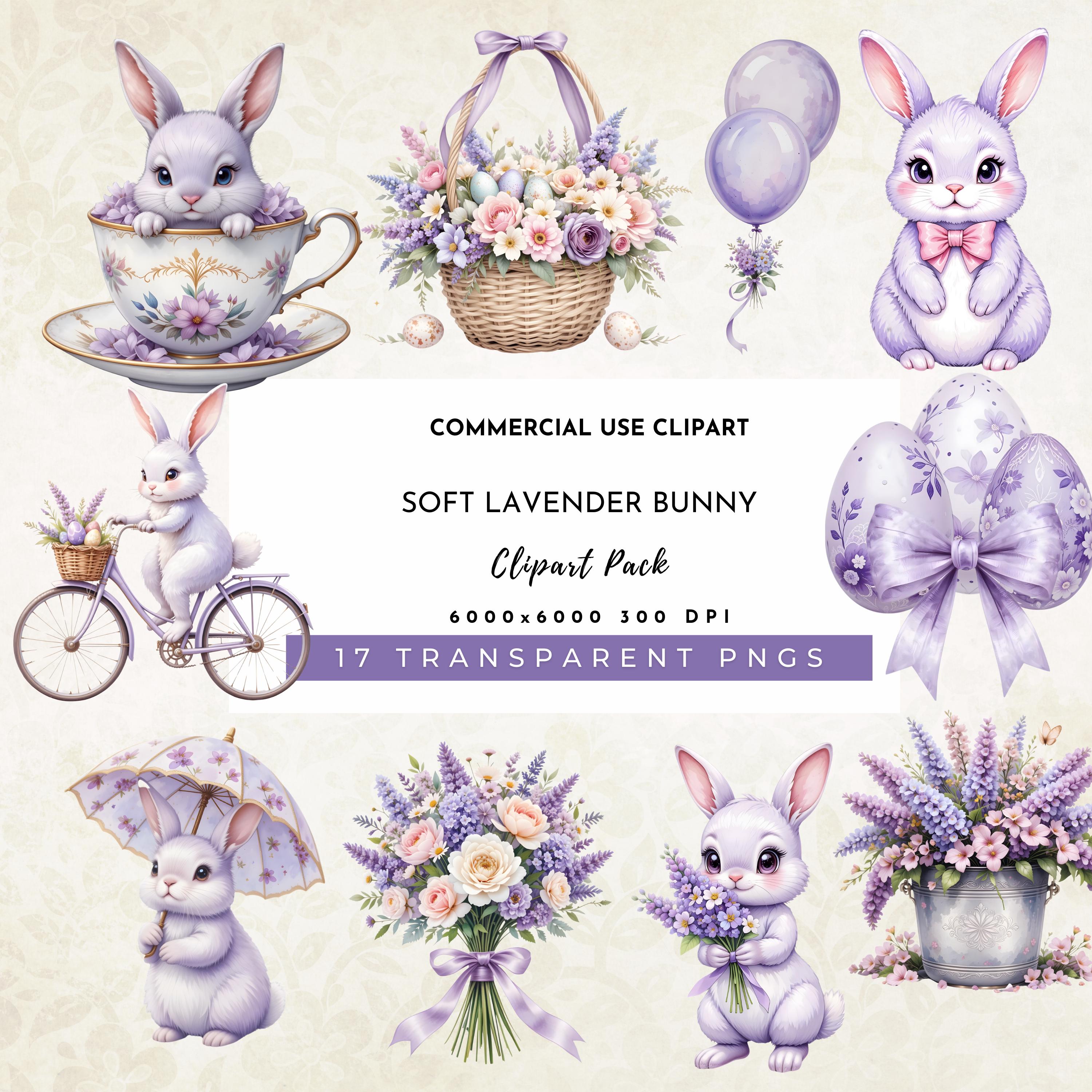 Easter Bunny Clipart PNG, Spring Floral Bunny, Cute Rabbit Sublimation ...