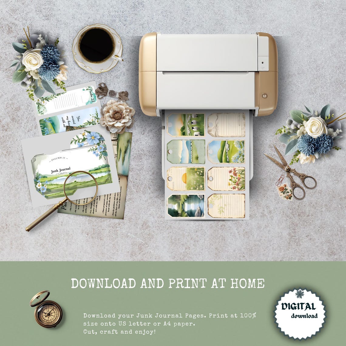 Psalm 23 Devotional Kit | Printable Bible Journaling Pages | Digital ...