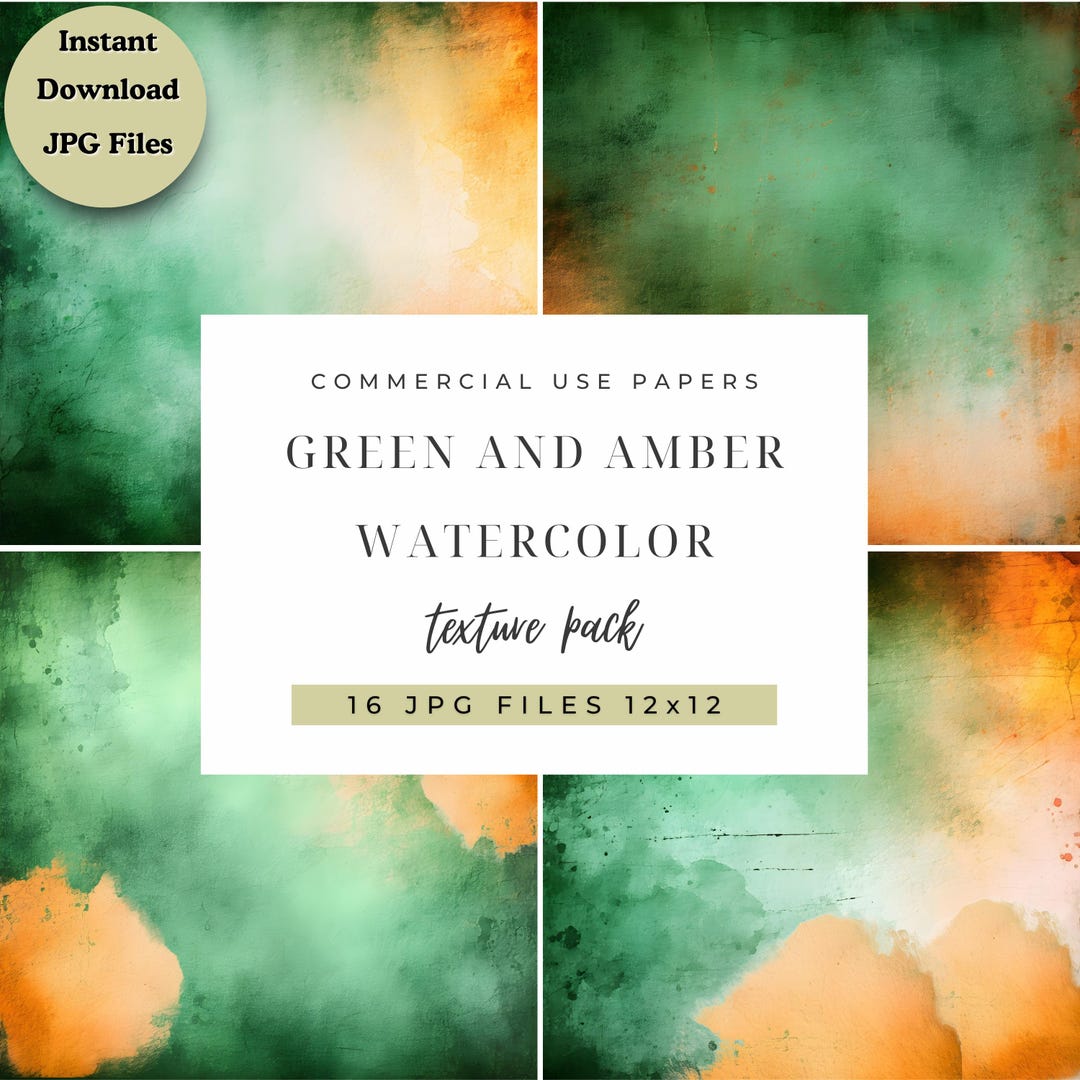 Printable Watercolor Texture Digital Paper Pack of 16 Mixed 12x12 ...