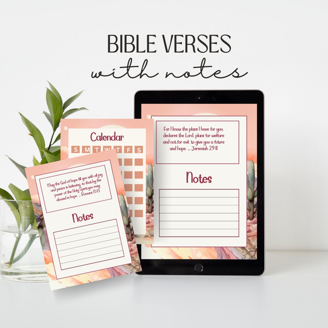 Scripture and Reflection Journal Encouraging Bible Verses With Notes ...