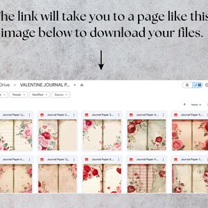 12 Valentine Junk Journal Papers - Vintage Floral Scrapbook Digital ...