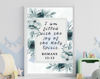 Romans 15:13 With Tulips Hope, Joy, Peace, Holy Spirit Personalized ...