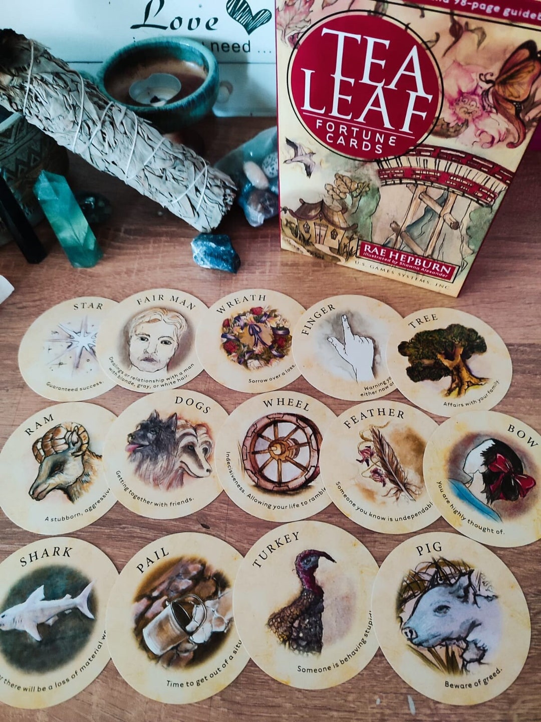 Oracle Reading Tea Leaf Fortune Cards as Many Cards Needed for ...