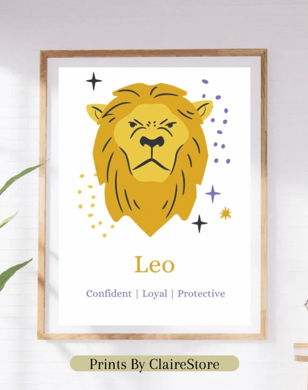 Star Sign Zodiac Leo Astrology Poster Wall Art Print Digital Download ...