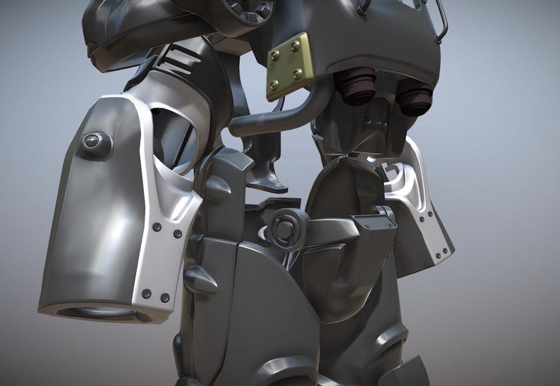 T-60 Power Armor – Fan-made 3D Print STL (fits on Frame) - Etsy