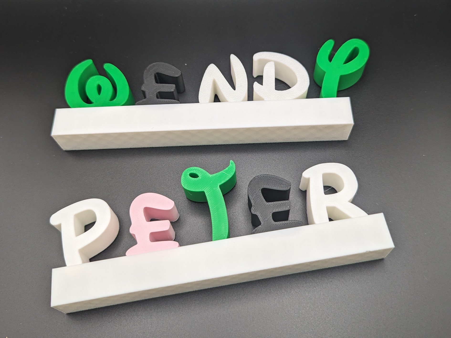 Personalized Desk Name Disney Font Desk Accessory Custom Name Sign 3D ...