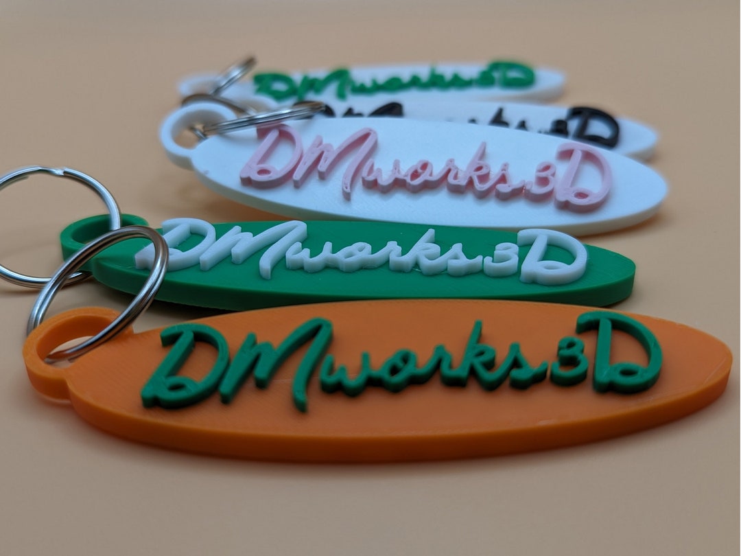 Barbie Keychain 3D Printed Barbie Font Custom Personalized Keys ...