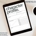 Character Profile Printable | Character Development Printable | Novel ...