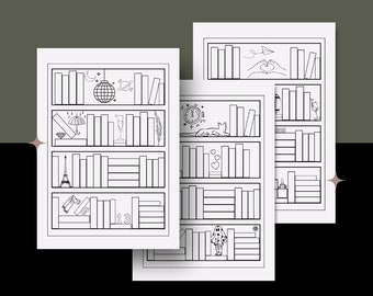 Halloween Bookshelf Reading Tracker Printable, Reading Log US Letter ...