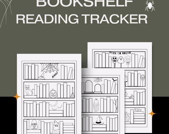 Floral Oddities Bookshelf Reading Tracker Printable, Reading Log US ...