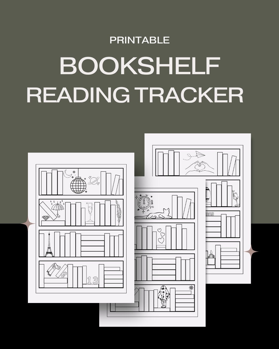 Swiftie Bookshelf Reading Tracker Printable, Reading Log US Letter ...