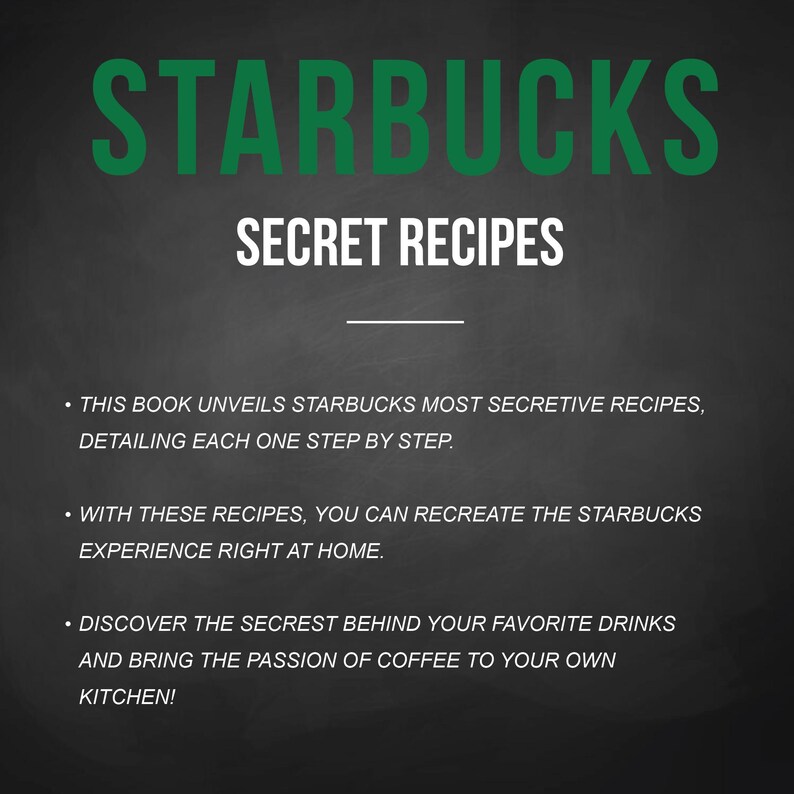 Starbucks Secret Menu Recipes, Starbucks Barista Recipe Collection, DIY ...