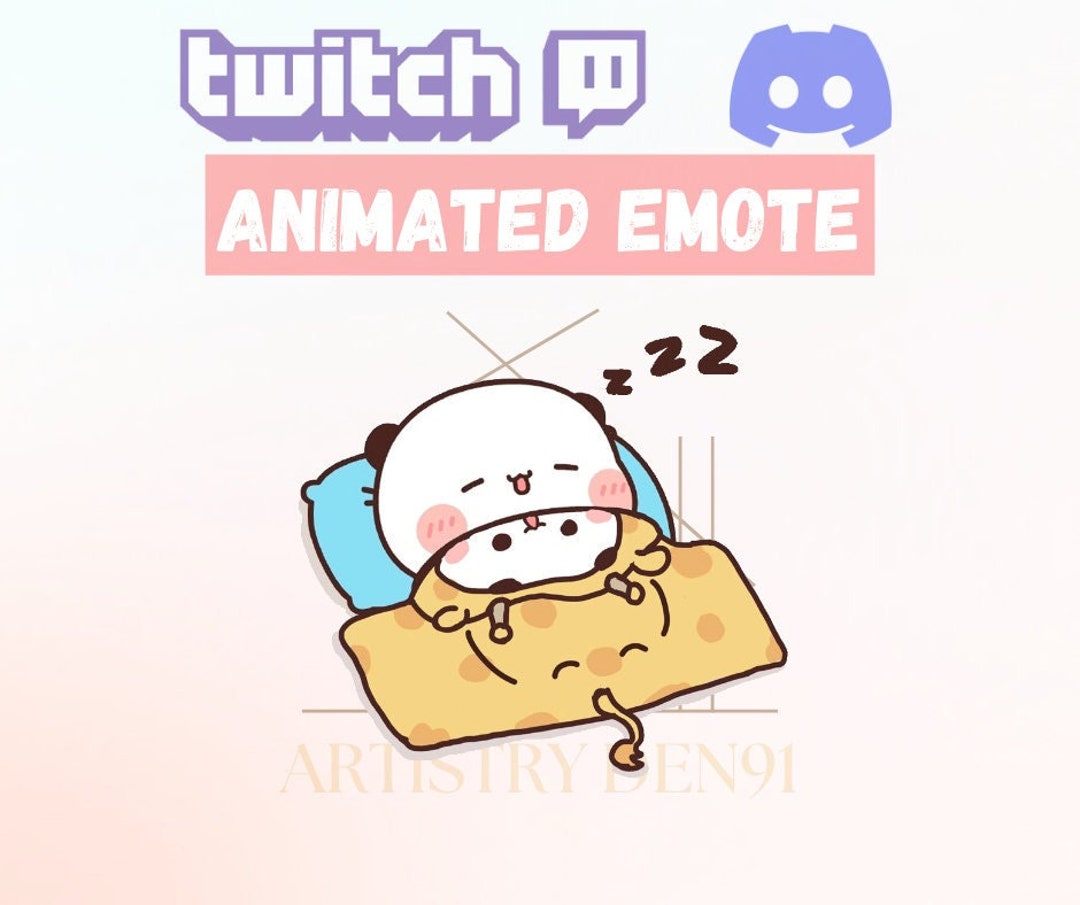 Animated Twitch Emote, Bed Sleeping Emote, Cute Emote, Colourful Emote ...