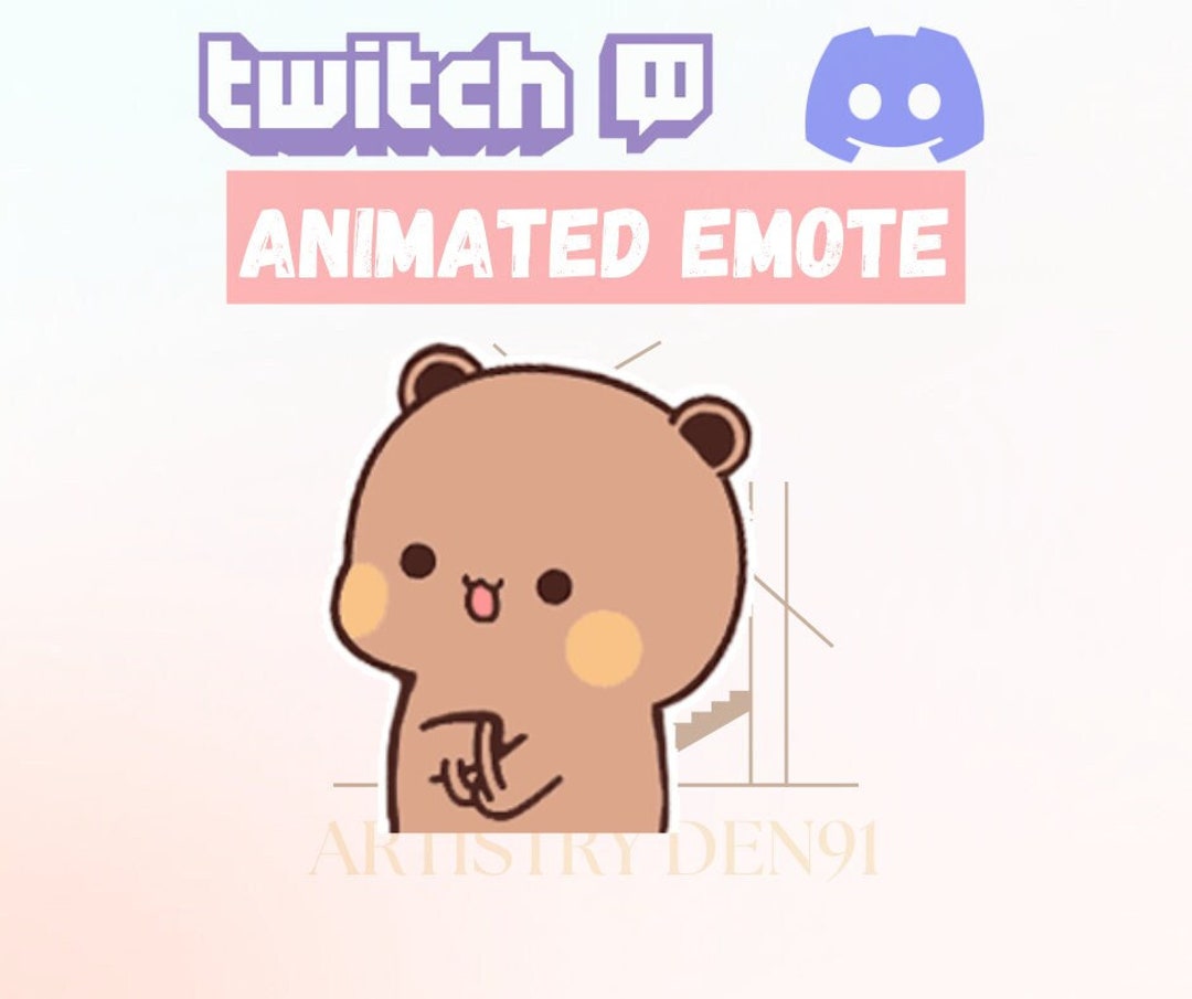 Animated Twitch Emote, Playing With Arms Emote, Cute Emote, Colourful ...