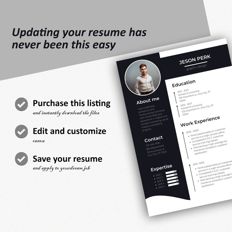 Professional CV Template, Cv Design, Resume Template With Photo Clean ...