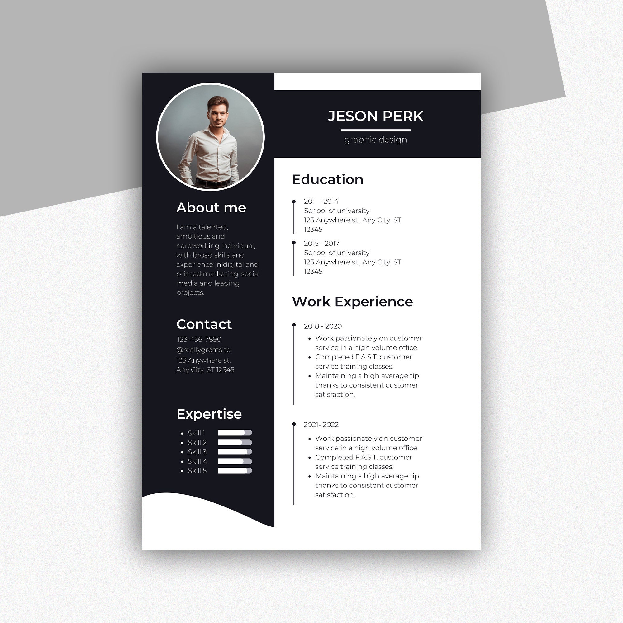 Professional CV Template, Cv Design, Resume Template With Photo Clean ...