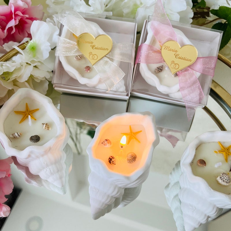 Shell Candle - Etsy