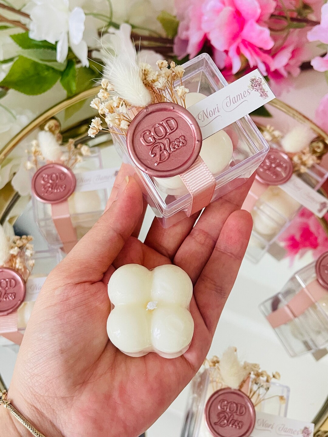 Personalized Newborn Baby Bubble Candle Favor, Baby Shower Candle ...