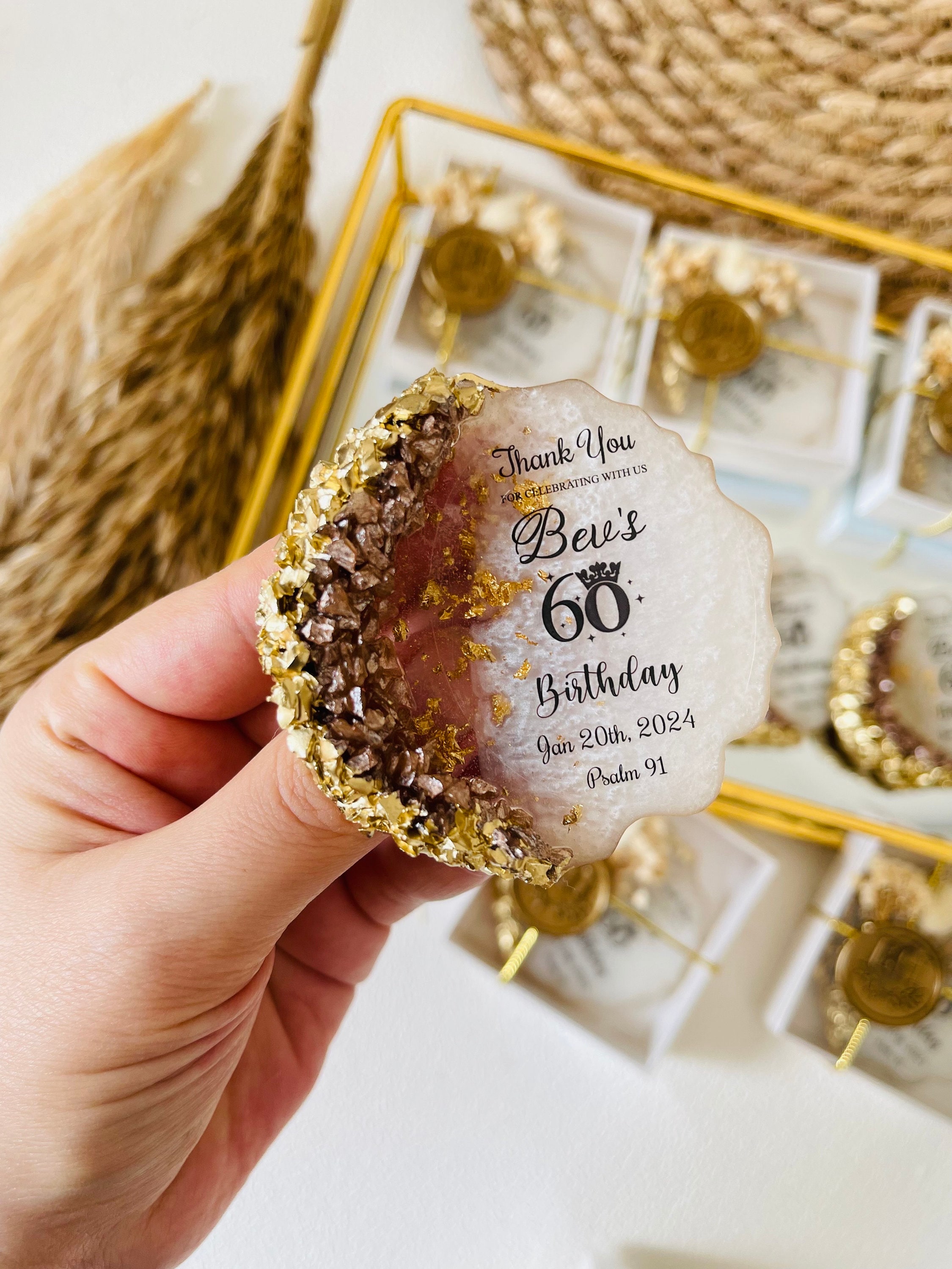 Personalized Epoxy Magnet Favor: Adult Birthday Party Celebration ...