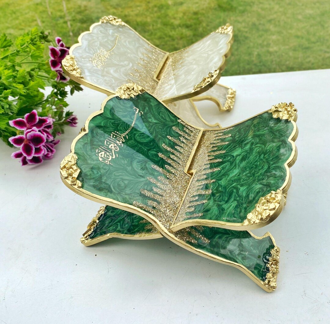 Handmade Resin Quran Stand: Elegant Islamic Book Holder, Ramadan Gift ...