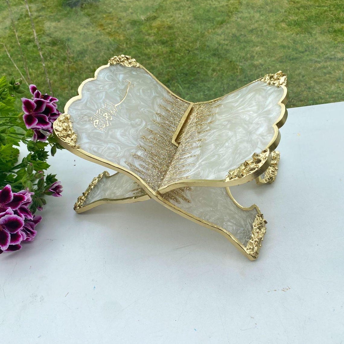 Handmade Resin Quran Stand: Elegant Islamic Book Holder, Ramadan Gift ...