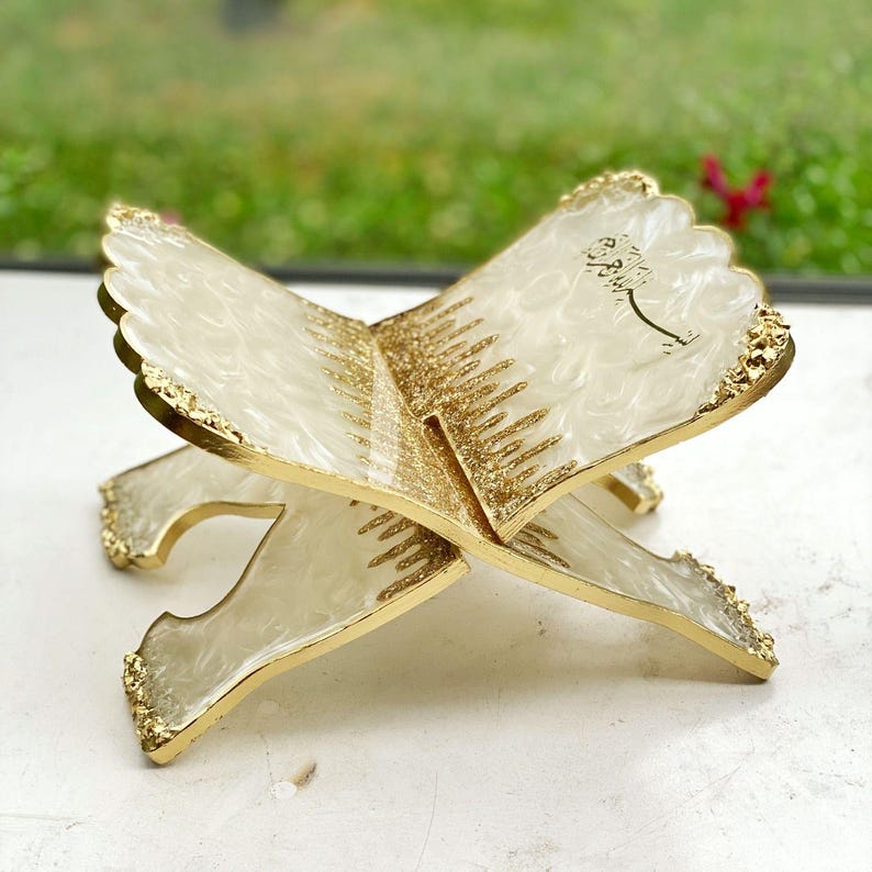 Handmade Resin Quran Stand: Elegant Islamic Book Holder, Ramadan Gift ...