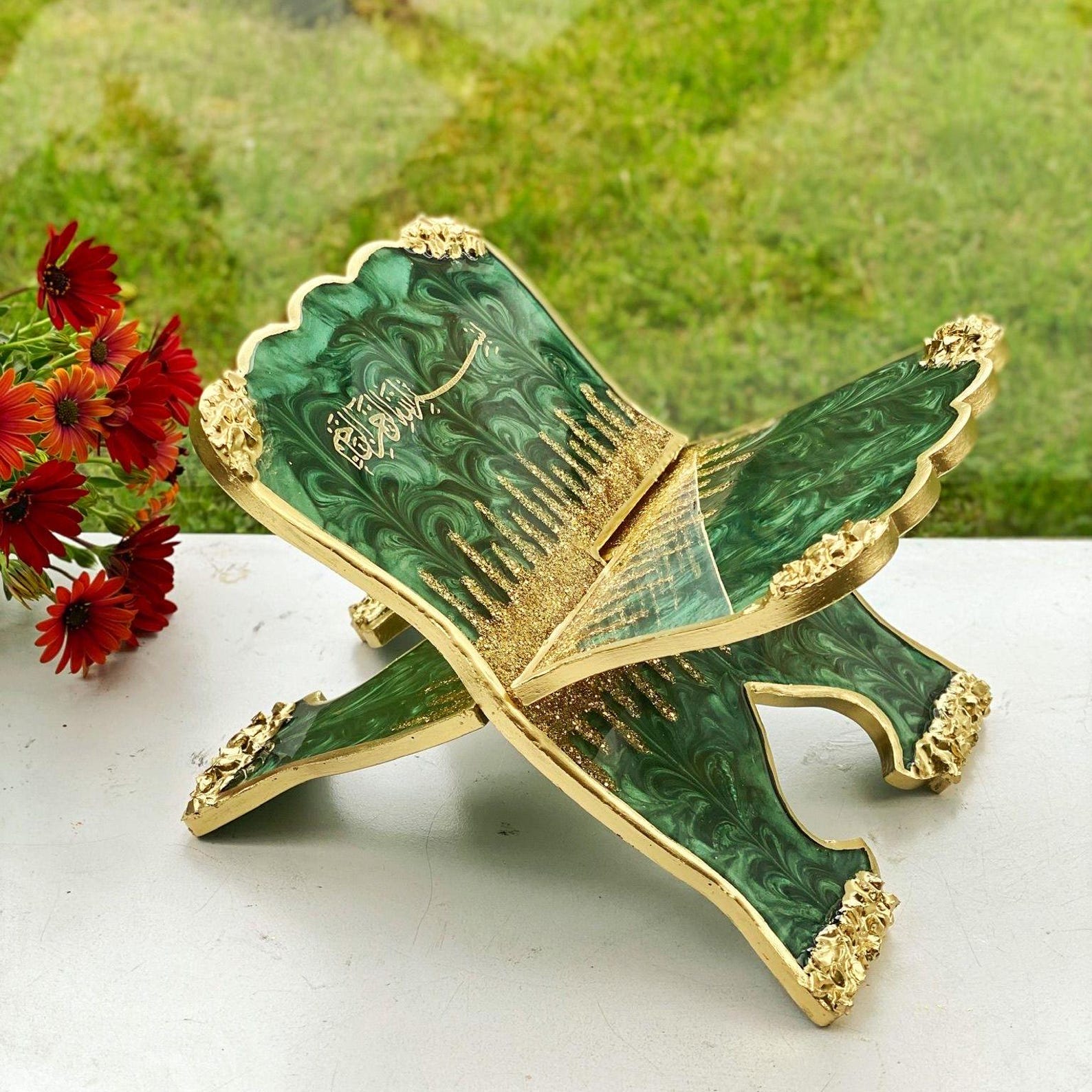 Handmade Resin Quran Stand: Elegant Islamic Book Holder, Ramadan Gift ...
