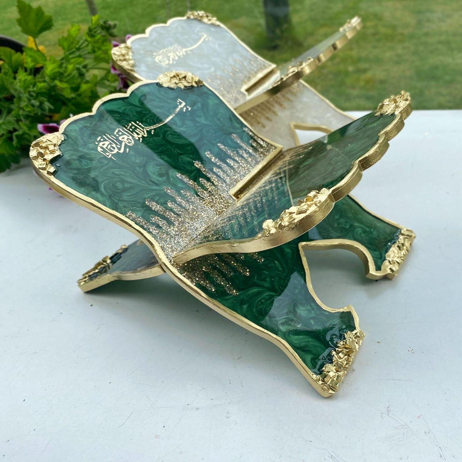 Handmade Resin Quran Stand: Elegant Islamic Book Holder, Ramadan Gift ...