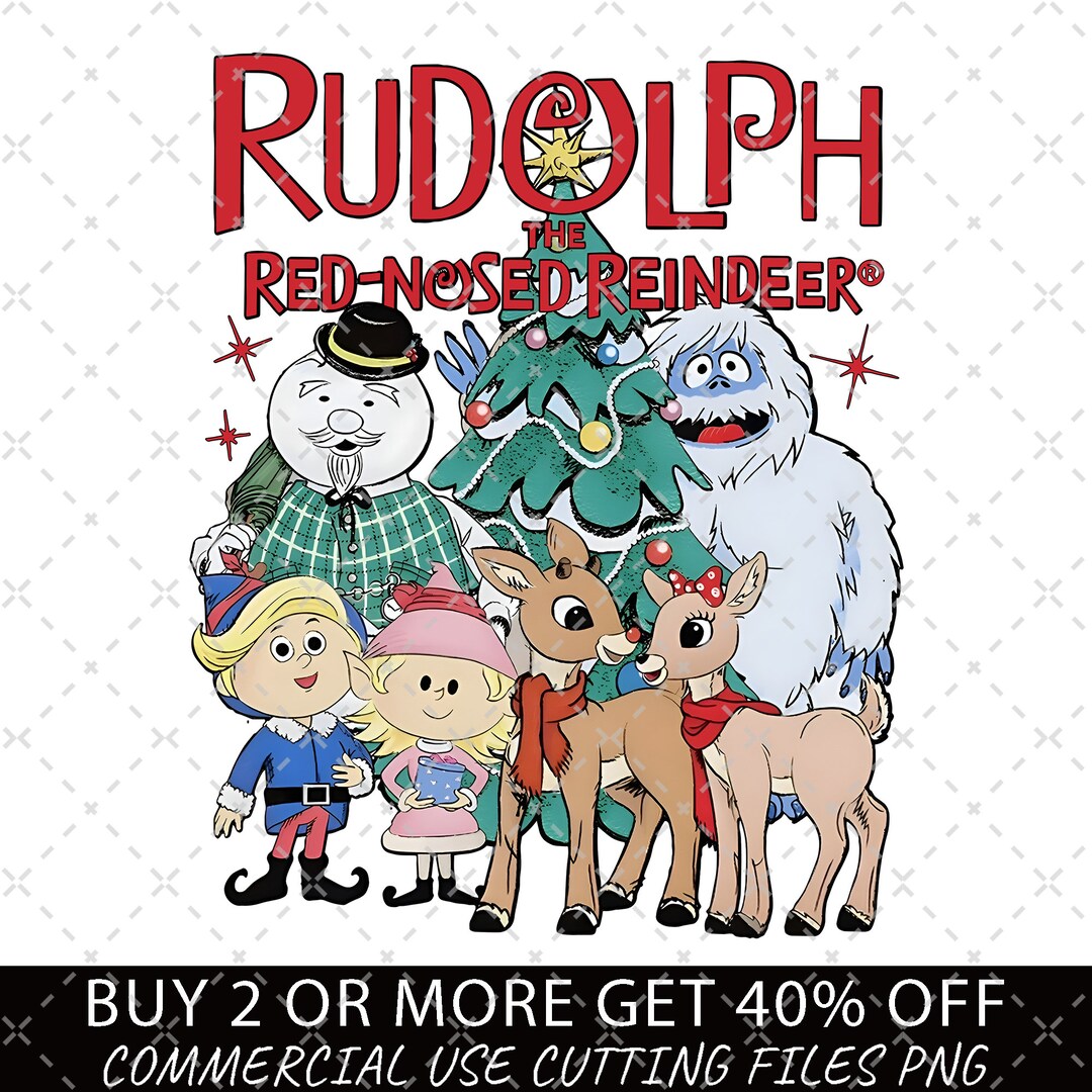 Rudolph the Red Nosed Reindeer Christmas Png Rudolph Xmas - Etsy