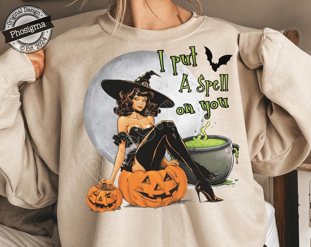 I Put A Spell on You, Halloween Witch Png, Halloween Sublimation Design ...