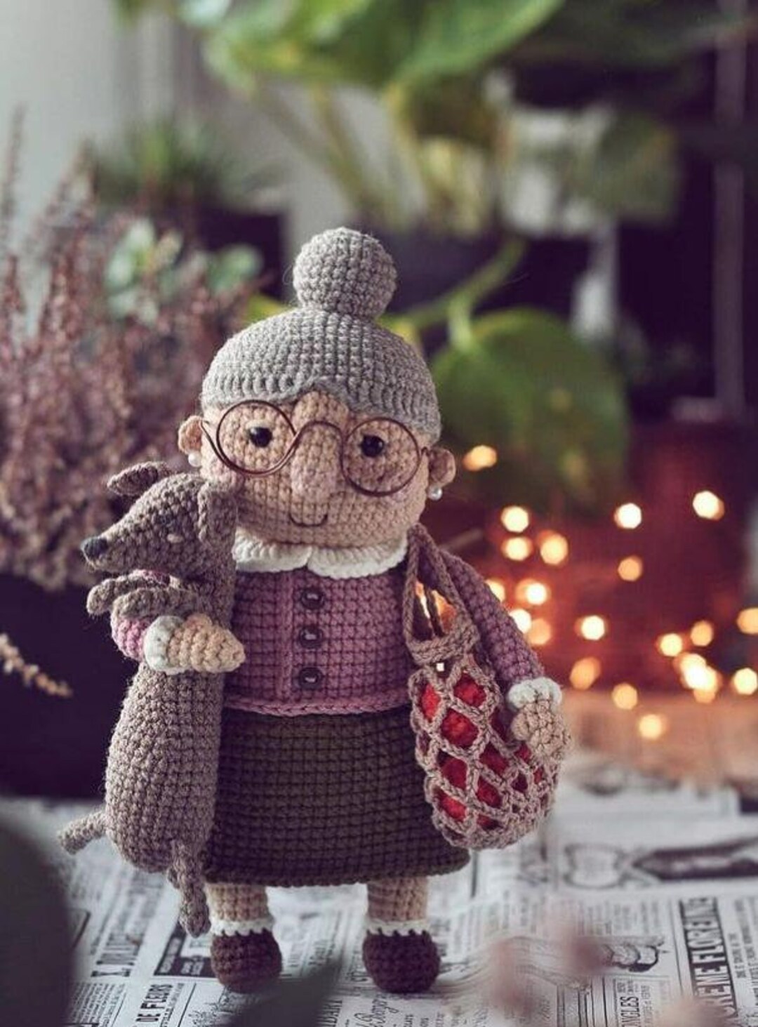 Grandma Christmas Crochet Patterns, Grandma Amigurumi Pattern, Crochet ...